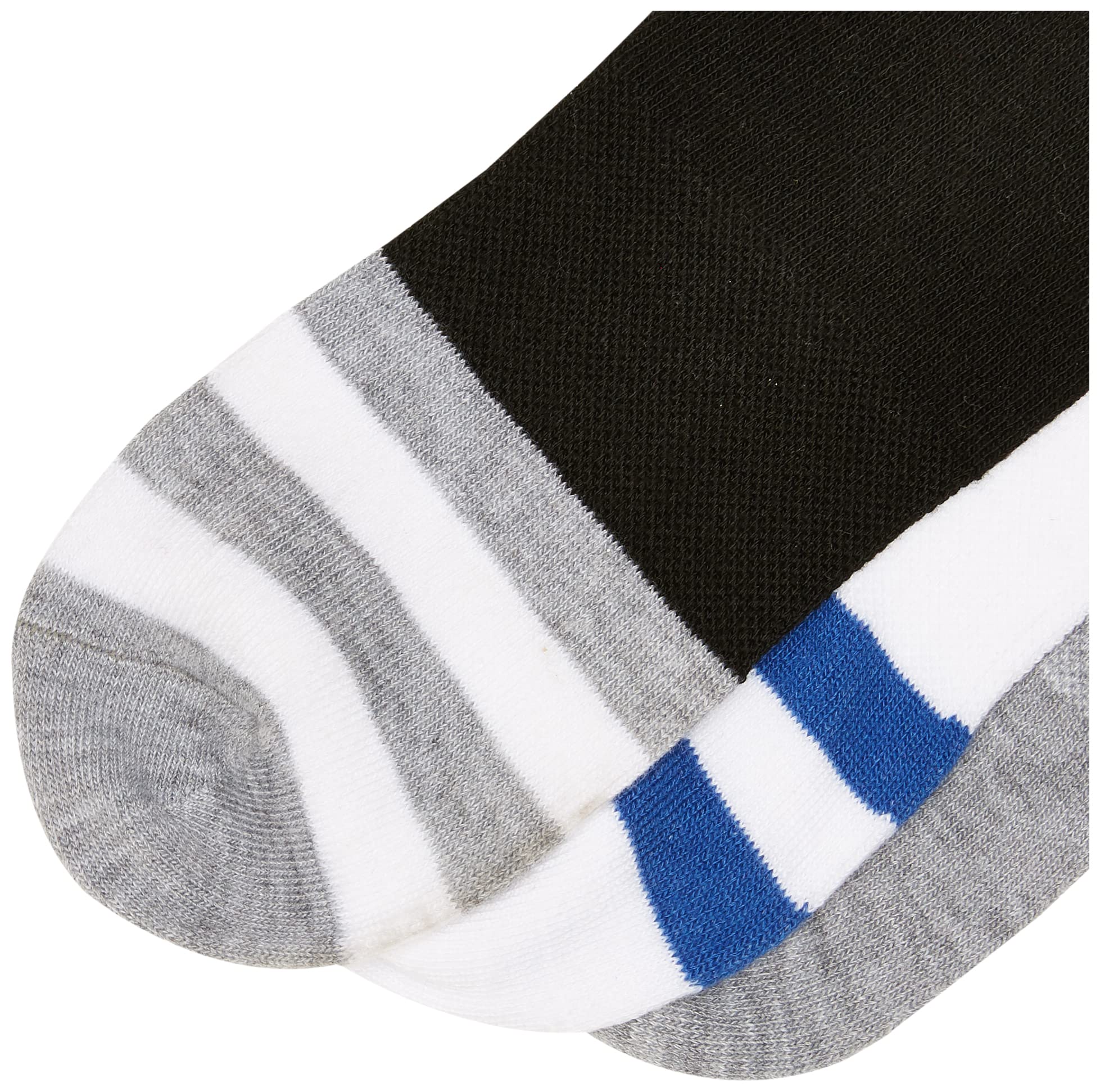 Champion mens 3-pack Super W/Embroidery No Show Sock, Black/Grey/White, 6 12 US