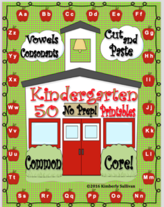 kindergarten no prep printables