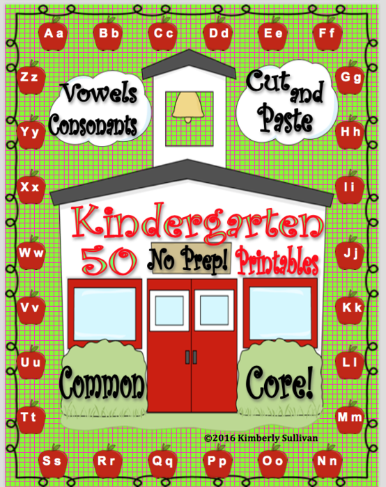 KINDERGARTEN NO PREP PRINTABLES