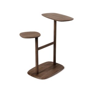 Umbra Swivo Side Bedside Two Swiveling Table Tops, Aged Walnut