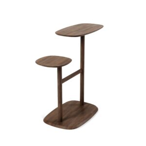 Umbra Swivo Side Bedside Two Swiveling Table Tops, Aged Walnut