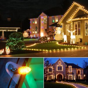 Brightown Pack of 200 Original Shingle Tab for C7 C9 Lights, Christmas Light Clips for Holiday String Light Outdoor