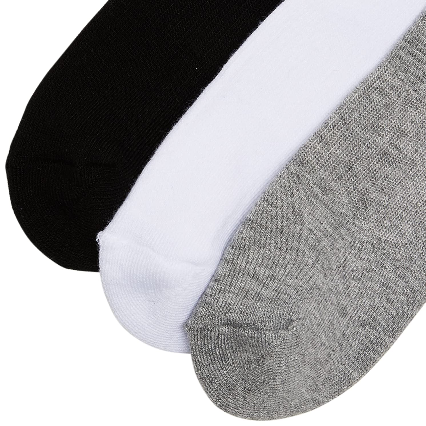 Champion mens 3-pack 3 "Ccc" Logo Crew Sock, Grey/White/Black, 6 12 US