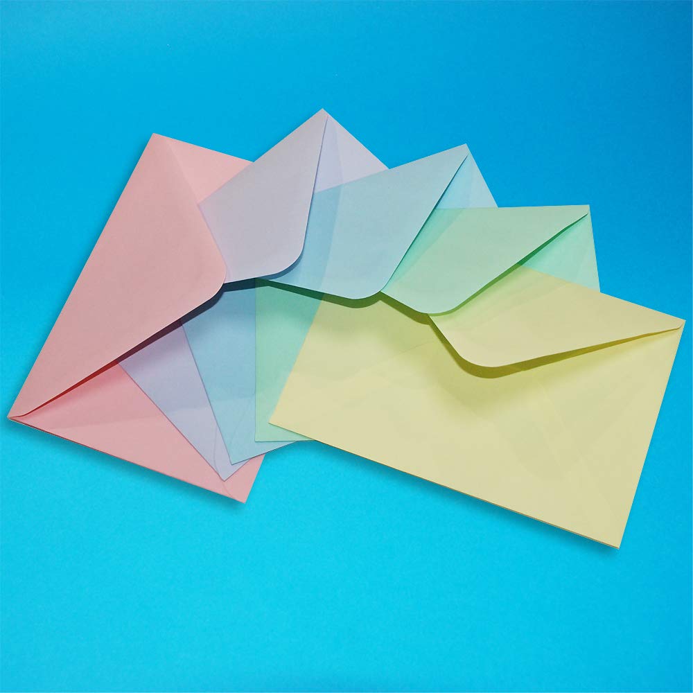 Craft UK 2350 5X5 Card and Envelope Pack of 50 - Mixed - Pastels