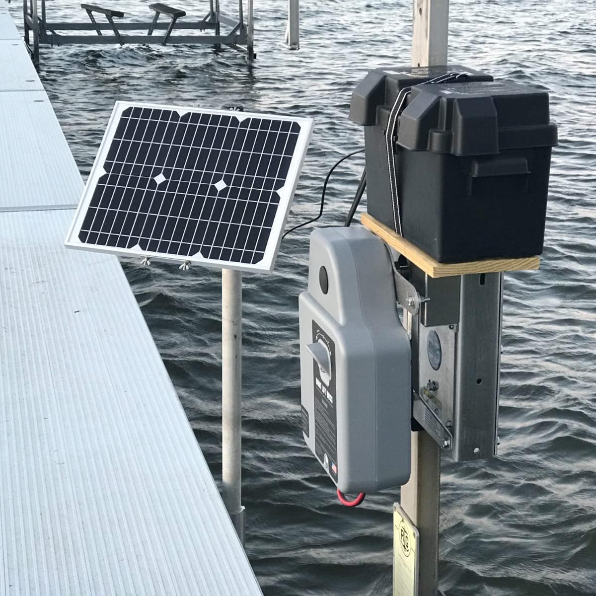 12V Waterproof Solar Battery Trickle Charger & Maintainer - 20 Watts Mono Solar Panel Built-in Intelligent MPPT Charge Controller + Adjustable Mount Brackets for Pole Dia 1.5-3.0inch/40-80mm