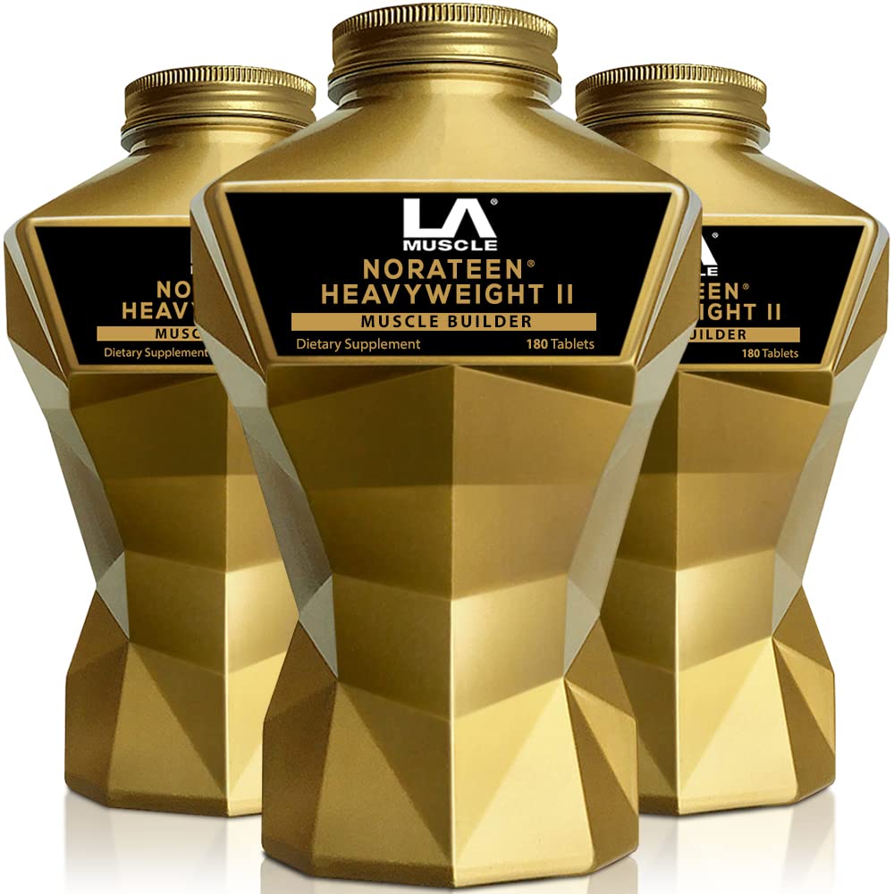 LA Muscle Norateen Heavyweight II - Daily Muscle Builder & Performance Enhancer - Muscle Building Supplement for Muscular Strength & Growth - Anabolic Testosterone Booster - 540 Pills