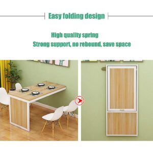 JJPSQHRV Folding Dining Table Wall-Mounted Fold Up Wall Table for Small Spaces MDF Multi-Function Home Office Desk Modern Simplicity Computer Desk Space Saving