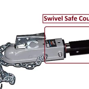 Time Out Trailers Swivel Safe Swivel Ball Coupler for Standard 2" Tongue (no jackknifing or Flipping) (Shelby)