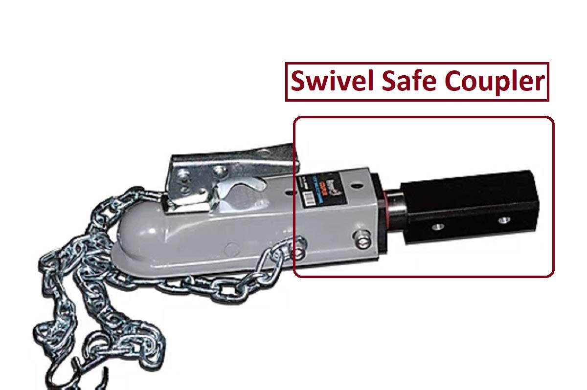 Time Out Trailers Swivel Safe Swivel Ball Coupler for Standard 2" Tongue (no jackknifing or Flipping) (Shelby)