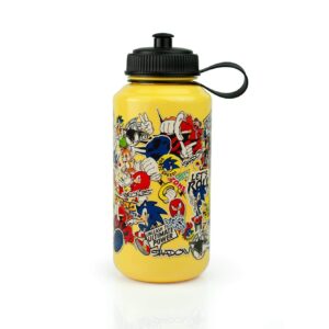 Sonic the Hedgehoge 24 oz Sticker Bomb Water Bottle By Just Funky