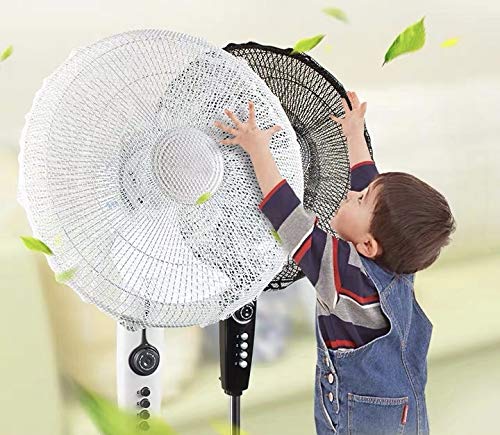 ARAWARA 2 Pks Fan Dust Cover, Fan Mesh cover, Baby Children Safe, Washable Reusable, Anti-Dust Cover, Workable for Round fan, 2 White Covers, 18 Inch