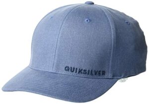 quiksilver mens sidestay stretch fit hat, navy blazer sidestay, large-x-large us