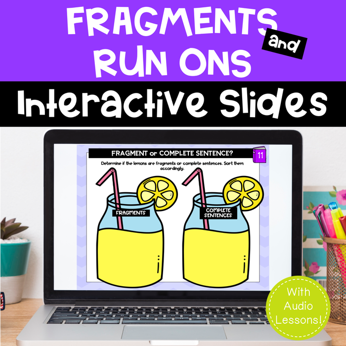 Fragments & Run Ons Activities for Distance Learning - Ready for GOOGLE SLIDES