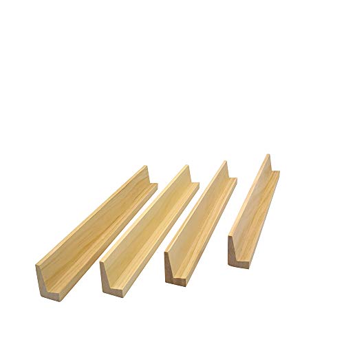 Yuanhe Wooden Domino Trays Set of 4,Wood Domino Racks, Domino Holders for Domino Tiles, Mexican Train, Mahjong, Chicken Foot and Other Domino Games