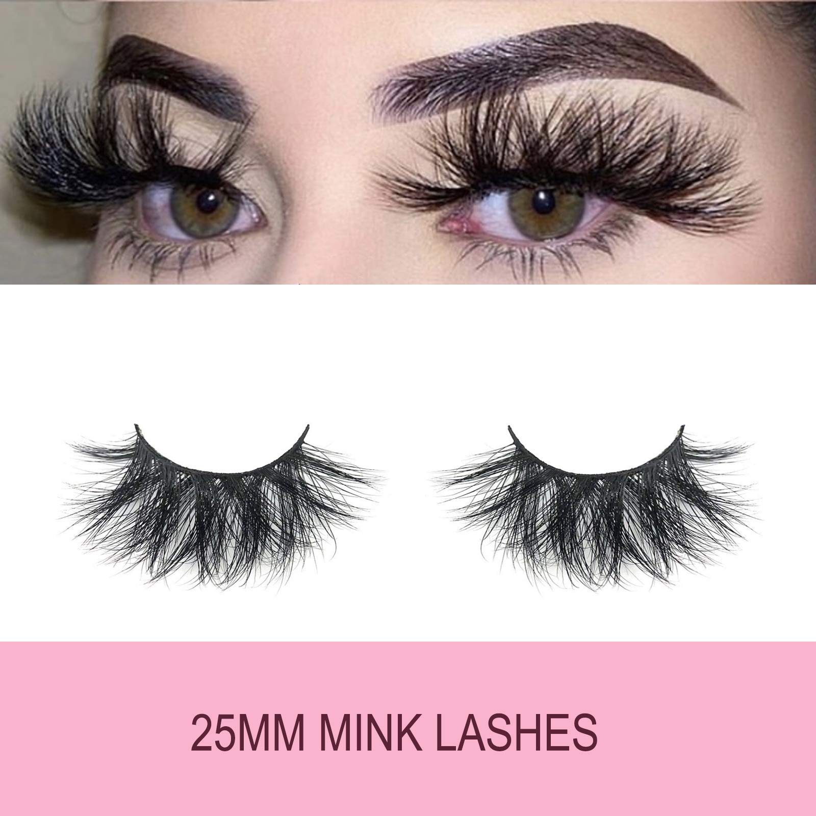 Wholesale 25mm Mink Lashes Mikiwi E01-5, Real Mink EyeLashes, Thick HandMade Full Strip Lashes, Crueltyl Free Fluffy Lash, Dramatic Lashes for Halloween Party, 3D Mink Lashes Bulk Pack-5