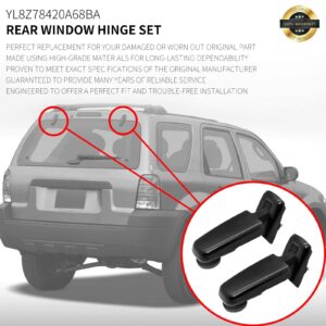 Rear Window Hinge Set Liftgate Glass Hinges Left & Right by Sikawai Fits for F-ord Esca-pe 2001 2002 2003 2004 2005 2006 2007 M-ercury Mariner 2005 2006 2007 - Replaces YL8Z78420A68BA YL8Z78420A69BA