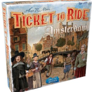 Ticket to Ride Amsterdam Board Game - Train Route-Building Strategy Game, Fun Family Game for Kids & Adults, Ages 8+, 2-4 Players, 10-15 Minute Playtime, Made by Days of Wonder