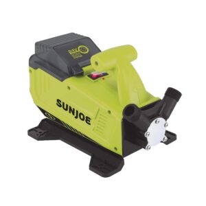 Sun Joe 24V-XFP5-LTE 24-Volt IONMAX Cordless Transfer Pump Kit, 5.0-GPM, 13-Ft Suction Lift, 52-Ft Head Height, Kit (w/ 2.0-Ah Battery + Charger)