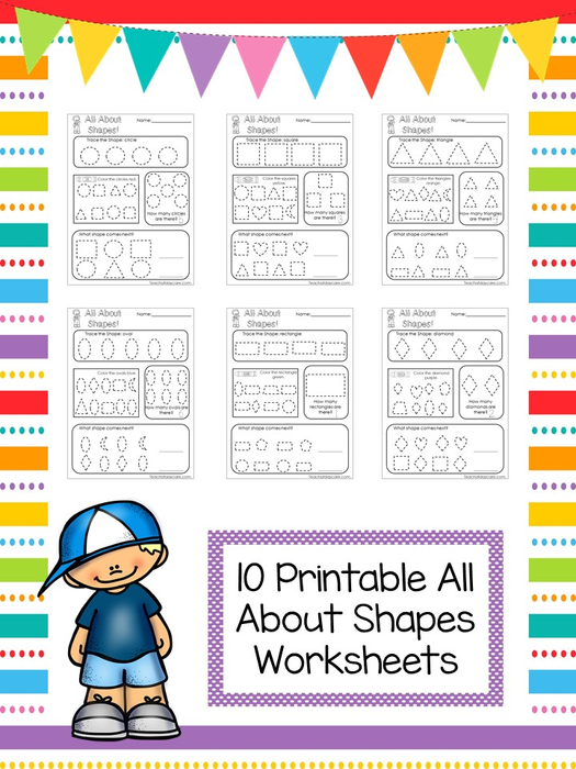 10 Printable All About Shapes Worksheets