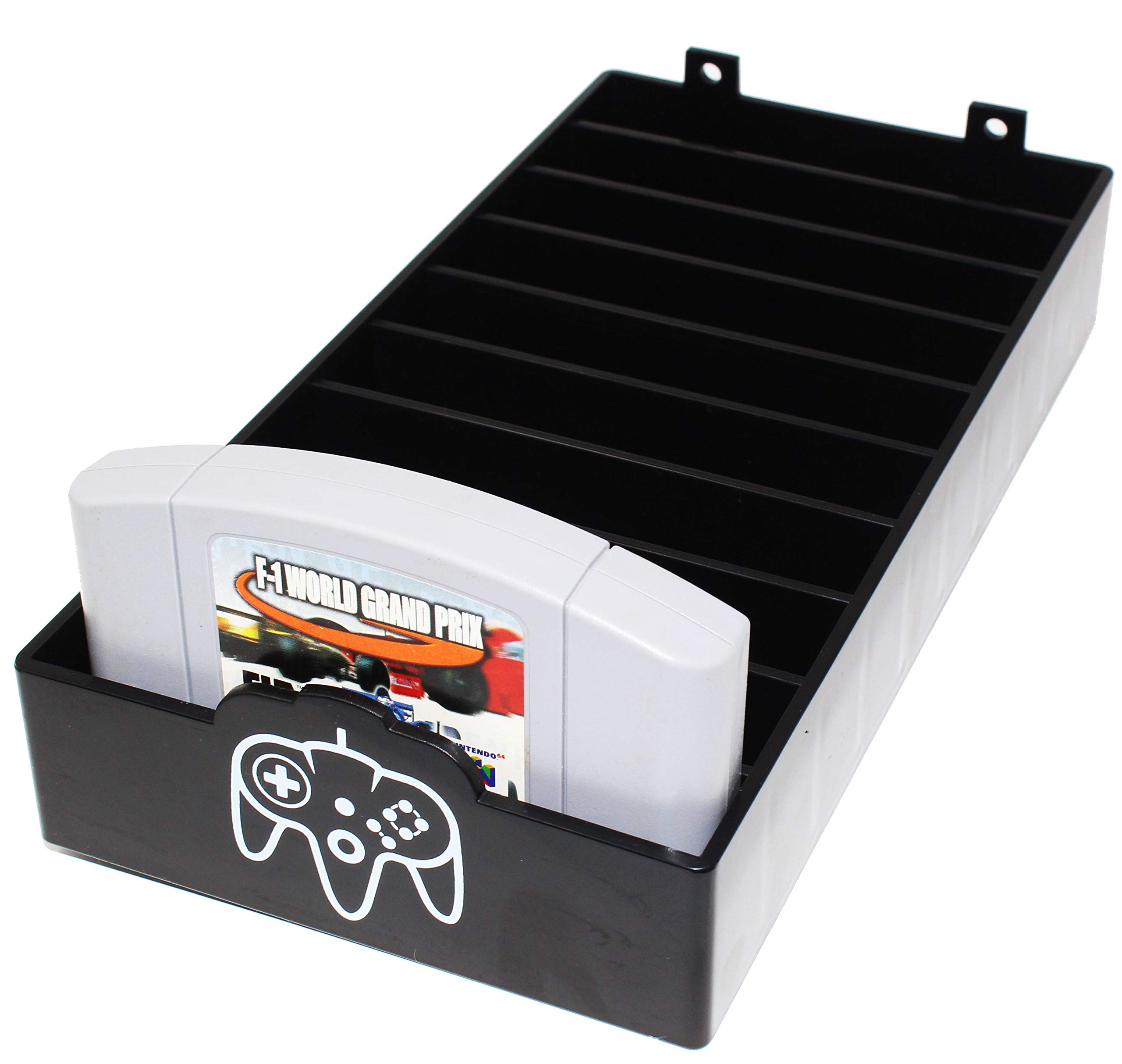 Skywin N64 Game Storage - N64 Game Holder Fits and Organizes N64 Cartridges - Simple and Stylish Design to Show Off Your Game Collection