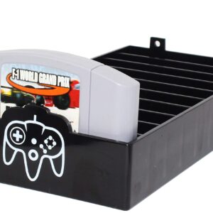 Skywin N64 Game Storage - N64 Game Holder Fits and Organizes N64 Cartridges - Simple and Stylish Design to Show Off Your Game Collection