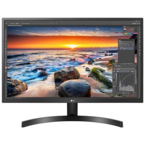 LG 27UK500-B 27 inch UHD 3840x2160 IPS HDR10 Monitor with FreeSync Bundle with 2X 6FT Universal 4K HDMI 2.0 Cable, Universal Screen Cleaner and 6-Outlet Surge Adapter