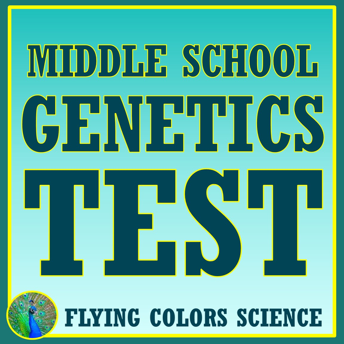 Heredity and Genetics Test Assessment Middle School NGSS MS-LS3-2