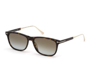 tom ford caleb ft 0813 dark havana gold/brown shaded 55/15/145 men sunglasses