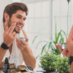 Striking Viking Beard Grooming Kit Includes Caddy, Beard Care Oil and Balm, Beard Shampoo, Wooden Comb, Beard Brush, & Trimming Scissors