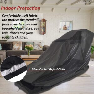 Non-Folding Treadmill Cover, dustproof and Waterproof Cover, Oxford Cloth Waterproof Sunscreen Cover (Black)