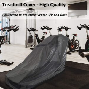 Non-Folding Treadmill Cover, dustproof and Waterproof Cover, Oxford Cloth Waterproof Sunscreen Cover (Black)