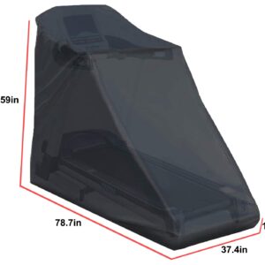 Non-Folding Treadmill Cover, dustproof and Waterproof Cover, Oxford Cloth Waterproof Sunscreen Cover (Black)