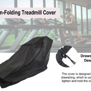 Non-Folding Treadmill Cover, dustproof and Waterproof Cover, Oxford Cloth Waterproof Sunscreen Cover (Black)