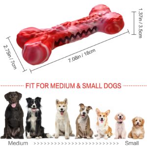 Dog Chew Toys for Aggressive Chewers, Durable Rubber Dog Bones Chew Toys, Interactive Tough Dog Toys for Large Medium Small Dog, Indestructible Dog Toy for Cleaning Teeth and Training (Large)