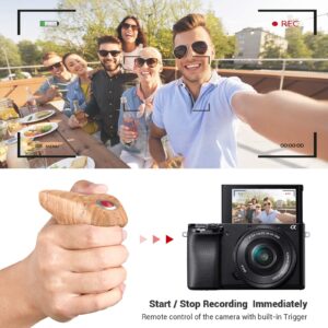 SmallRig Right Side Wooden Handle Hand Grip with Record Start/Stop Remote Trigger for Sony Mirrorless Cameras - HSR2511