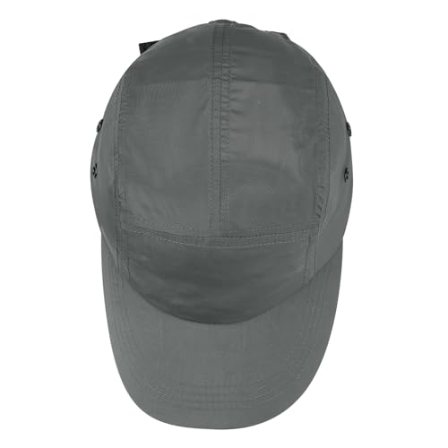 Croogo Quick Dry Baseball Cap Waterproof 5 Panel Sports Caps Unstructured Golf Sun Hat Cooling Dad Hats Summer Hat,Gray