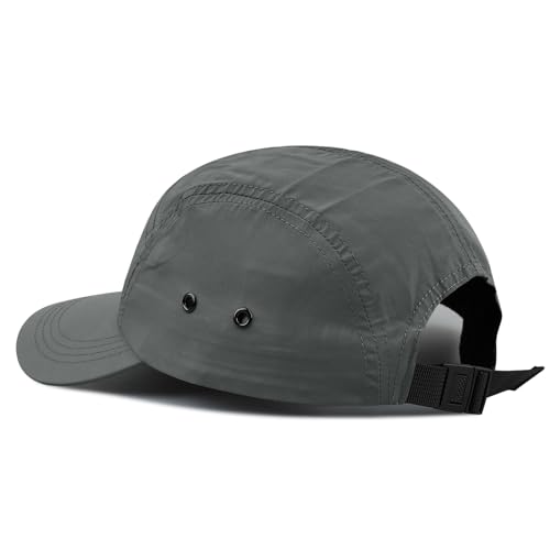 Croogo Quick Dry Baseball Cap Waterproof 5 Panel Sports Caps Unstructured Golf Sun Hat Cooling Dad Hats Summer Hat,Gray