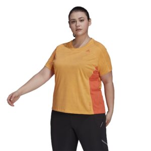 adidas womens heat.rdy tee hazy orange medium