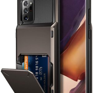 Vofolen for Galaxy Note 20 Ultra Case 5G Wallet 4-Card Flip Cover Credit Card Holder Slot Back Pocket Dual Layer Protective Hybrid Hard Shell Bumper Armor Case for Samsung Note 20 Ultra 6.9 Gun Metal