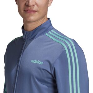 adidas mens Essentials 3-Stripes Tricot Track Jacket Wild Pine Medium