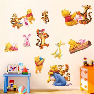 winnie the pooh sticker children's cartoon bedroom background wall decoration self-adhesive wall sticker pvc