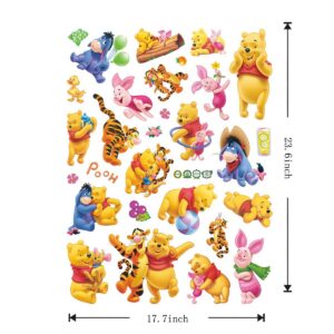 Winnie The Pooh Sticker Children's Cartoon Bedroom Background Wall Decoration Self-Adhesive Wall Sticker PVC