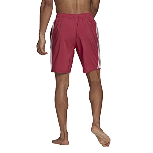 adidas mens Classic Length 3-Stripes Swim Short Wild Pink/White Large