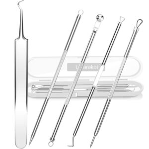 premium blackhead remover, comedone blemish acne extractor,popping pimple popper whitehead removal, precision tweezers, zit removing, milia remove