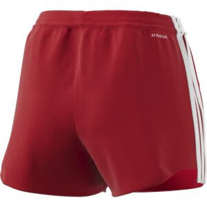 adidas Womens Woven 3-Stripes Sport Shorts Scarlet/White Small