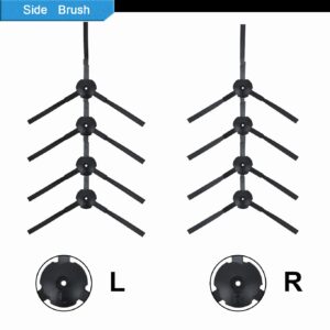 Smilyan Replacement Parts for ILIFE V3 V3s V5 V5s Pro Robotic Vacuum Cleaner, Accessories Kit Includes Primary Filter & Side Brushes & 8 Robot Vacuum Cleaner Filters (1+8+8)