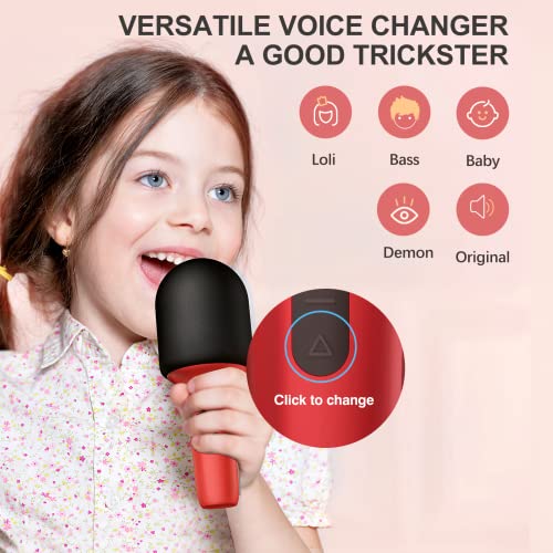 BeTIM Portable Karaoke Machine Wireless Karaoke Microphone Bluetooth Karaoke Speaker for Kids Adults,with Voice Changer for Home Party TV PC Smartphone