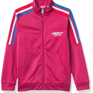 adidas Originals Kids' Adicolor Tracktop, Wild Pink, Medium