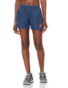 adidas womens tiro training short color up crew navy/vivid red x-large