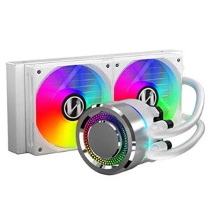 lian-li ac galahad aio 240 rgb white closed loop all-in-one cpu cooler